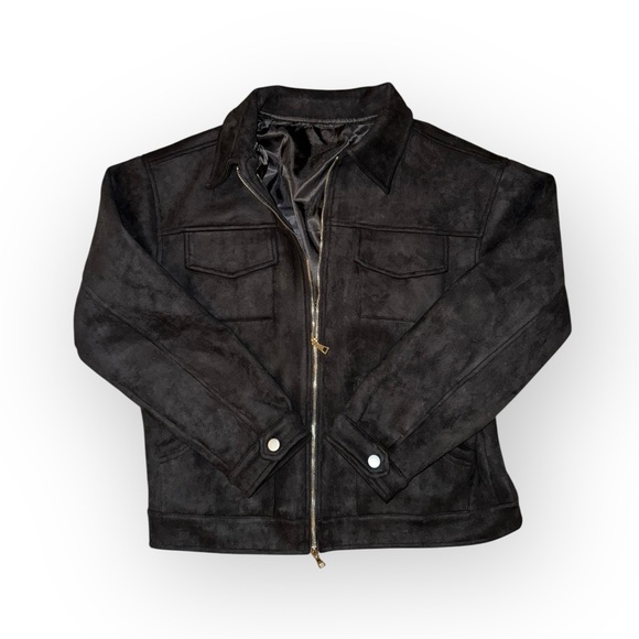 Jackets & Coats | Mens Black Suede Jacket | Poshmark